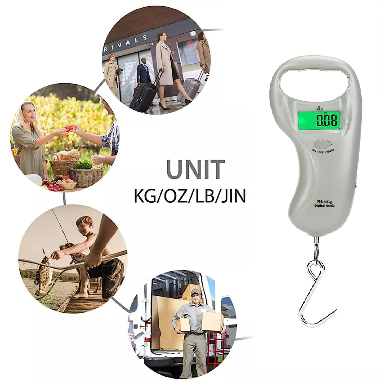 Digital Fish Scale Hanging Scale | 110 lb/50 kg Portable Postal Scale ...