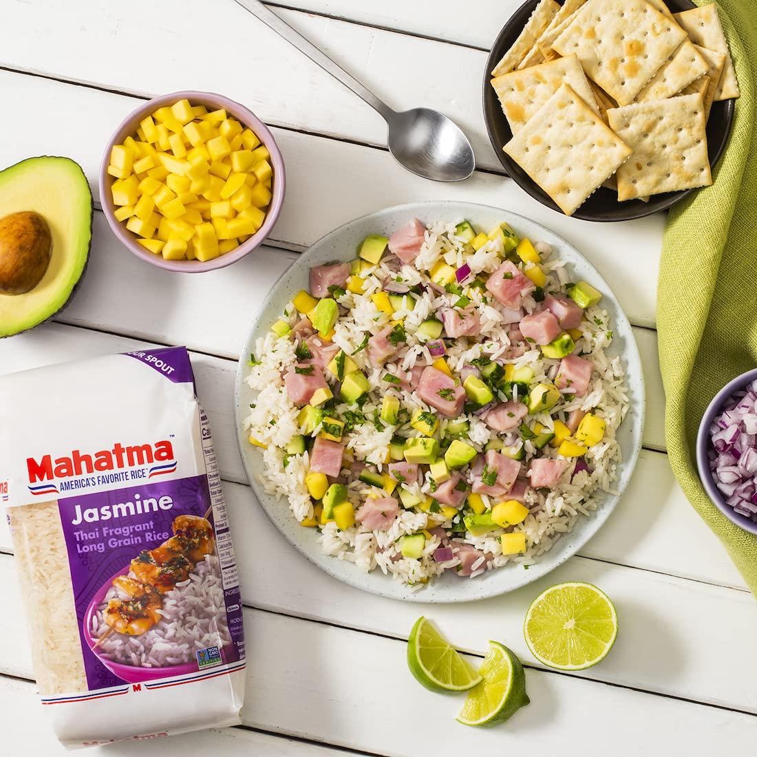 Mahatma Authentic Thai Jasmine White Rice 5 lb - Gluten Free, Non-GMO ...