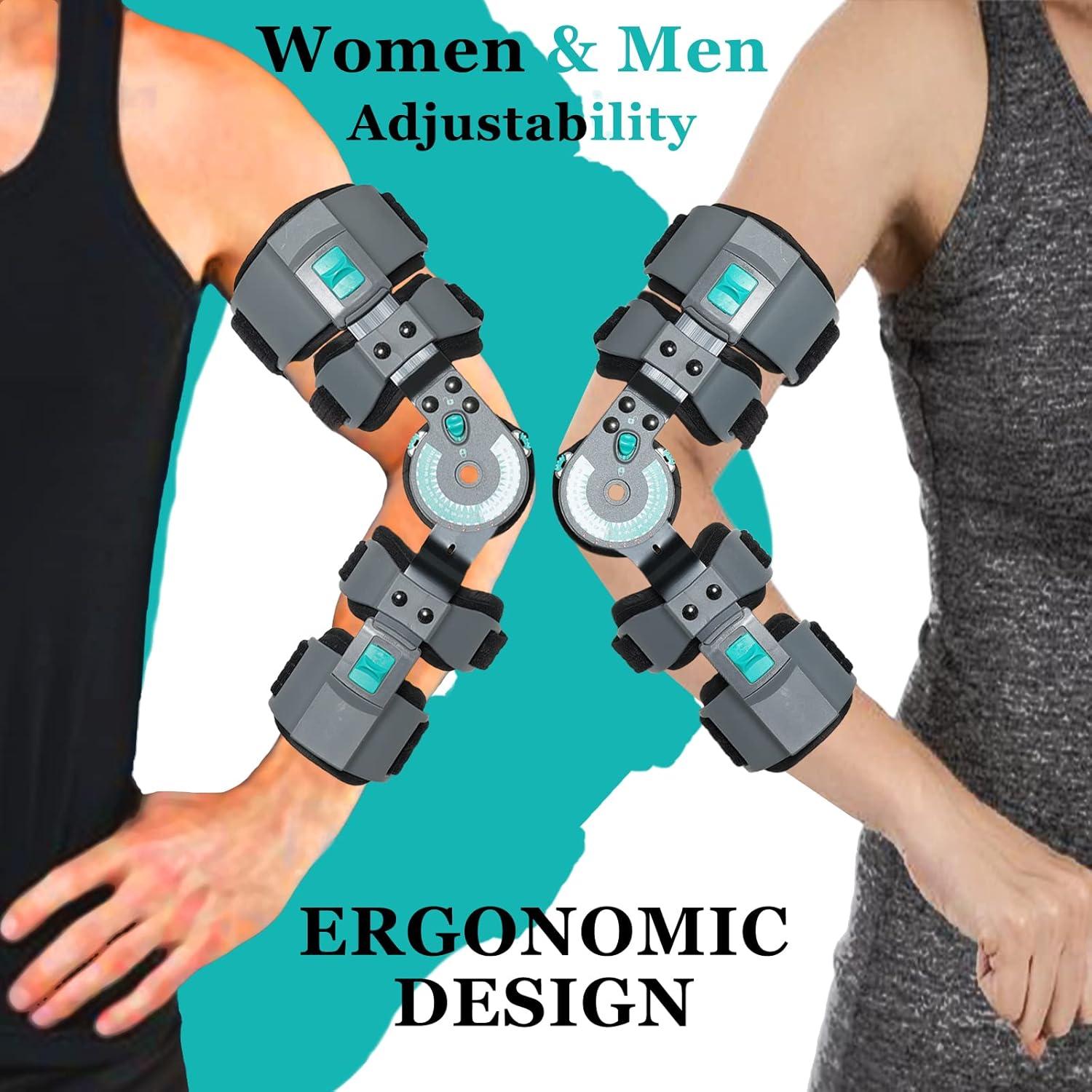 Hinged Elbow Brace - Adjustable ROM Post-Op Arm Splint with Sling ...