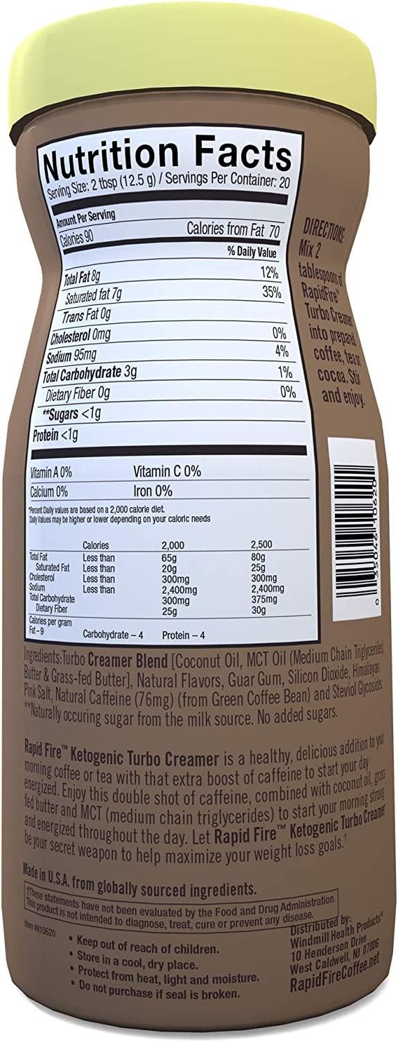 RAPIDFIRE Turbo Creamer - French Vanilla Flavor (8.8 oz 250 g) | Low ...