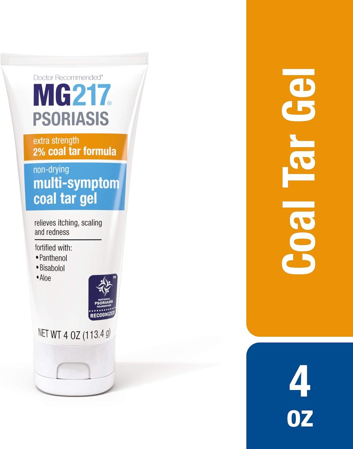 MG217 2% Coal Tar Psoriasis Gel - Non-Drying Multi-Symptom Treatment ...