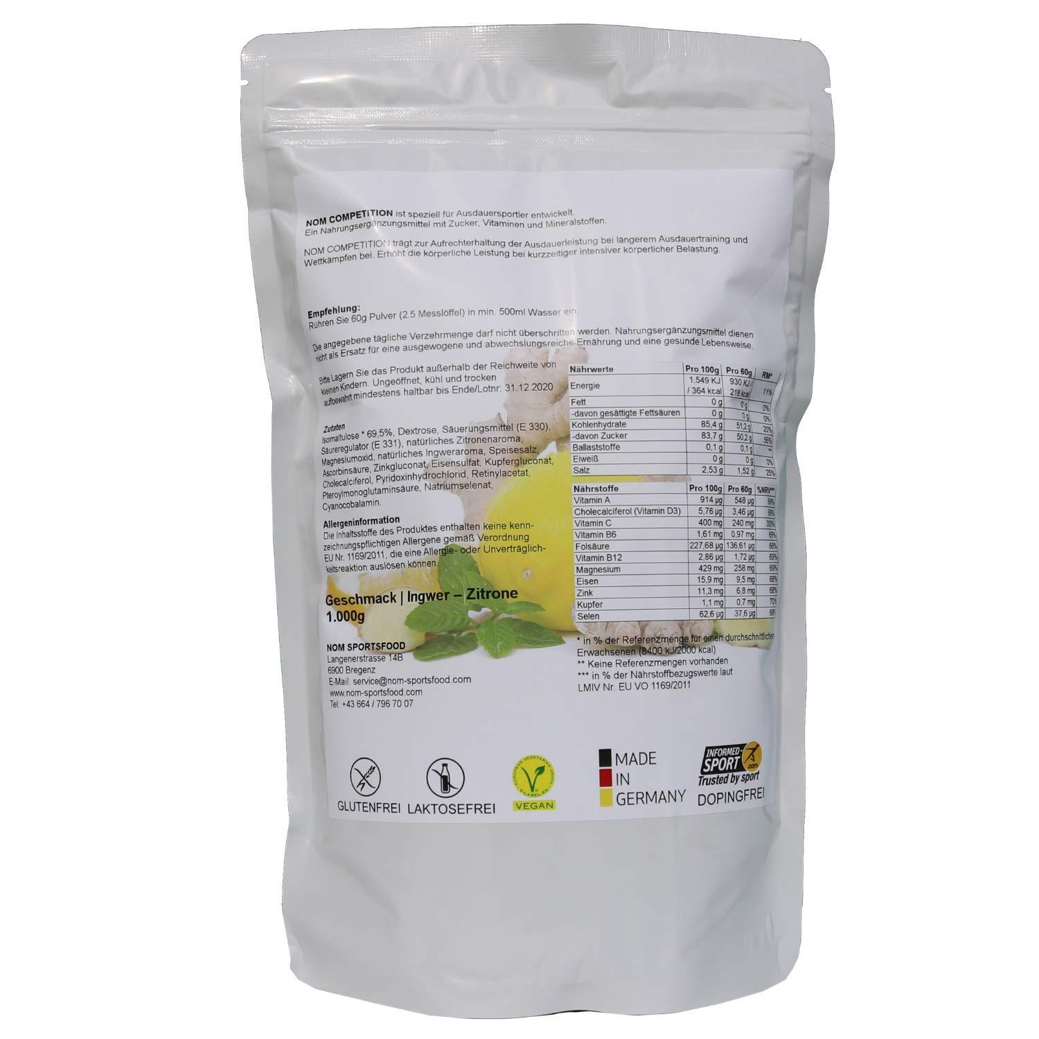 NOM Competition ISO Drink Powder - Premium Isotonic Sports Drink for ...
