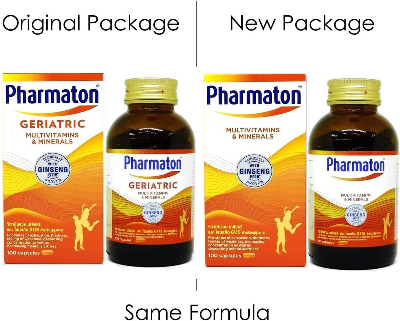 Pharmaton Ginseng Extract G115 (100 Capsules) - Swiss Quality Formula ...