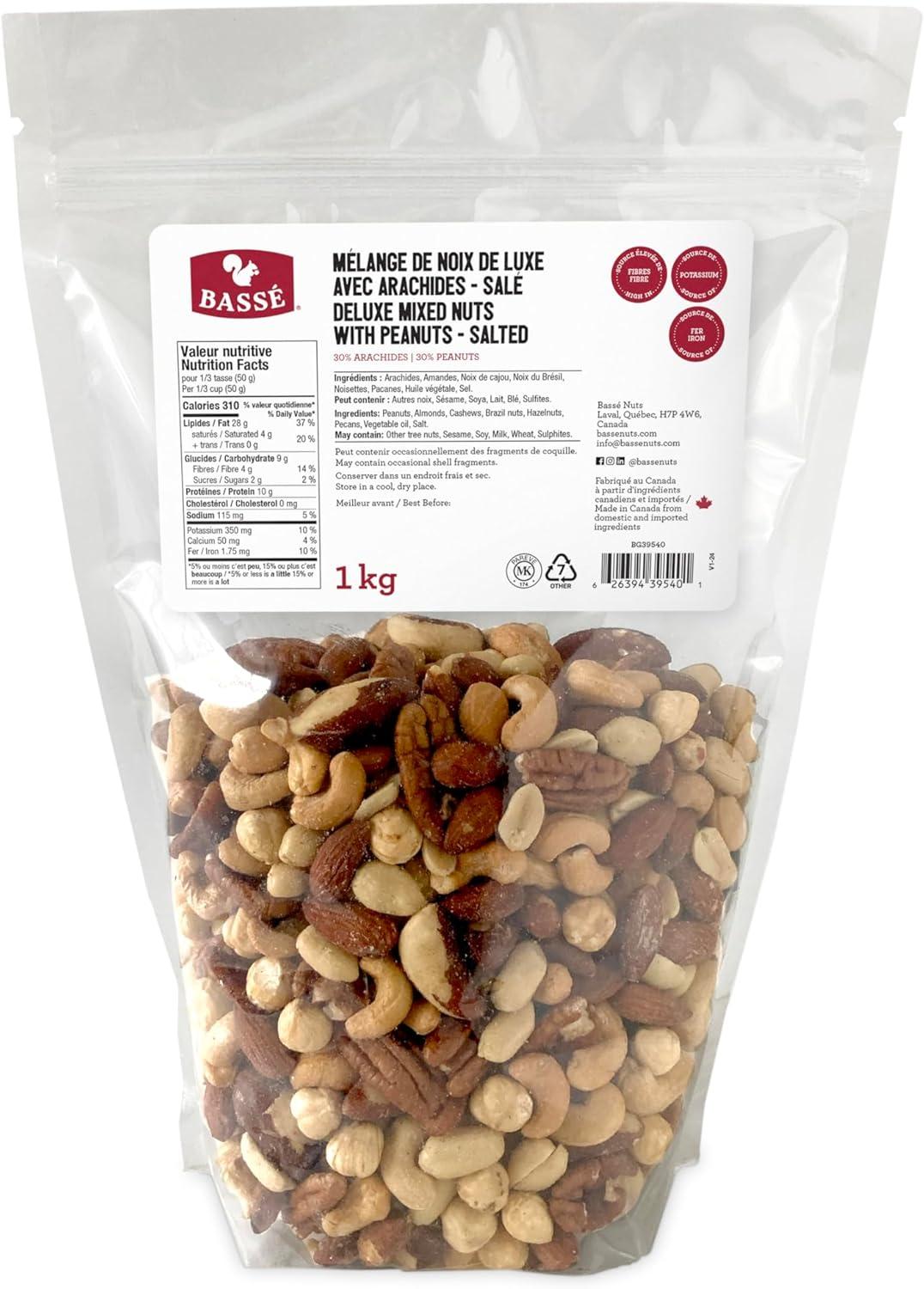 Bass Deluxe Mixed Nuts With Peanuts - Salted 1kg | Buy Now with Express ...