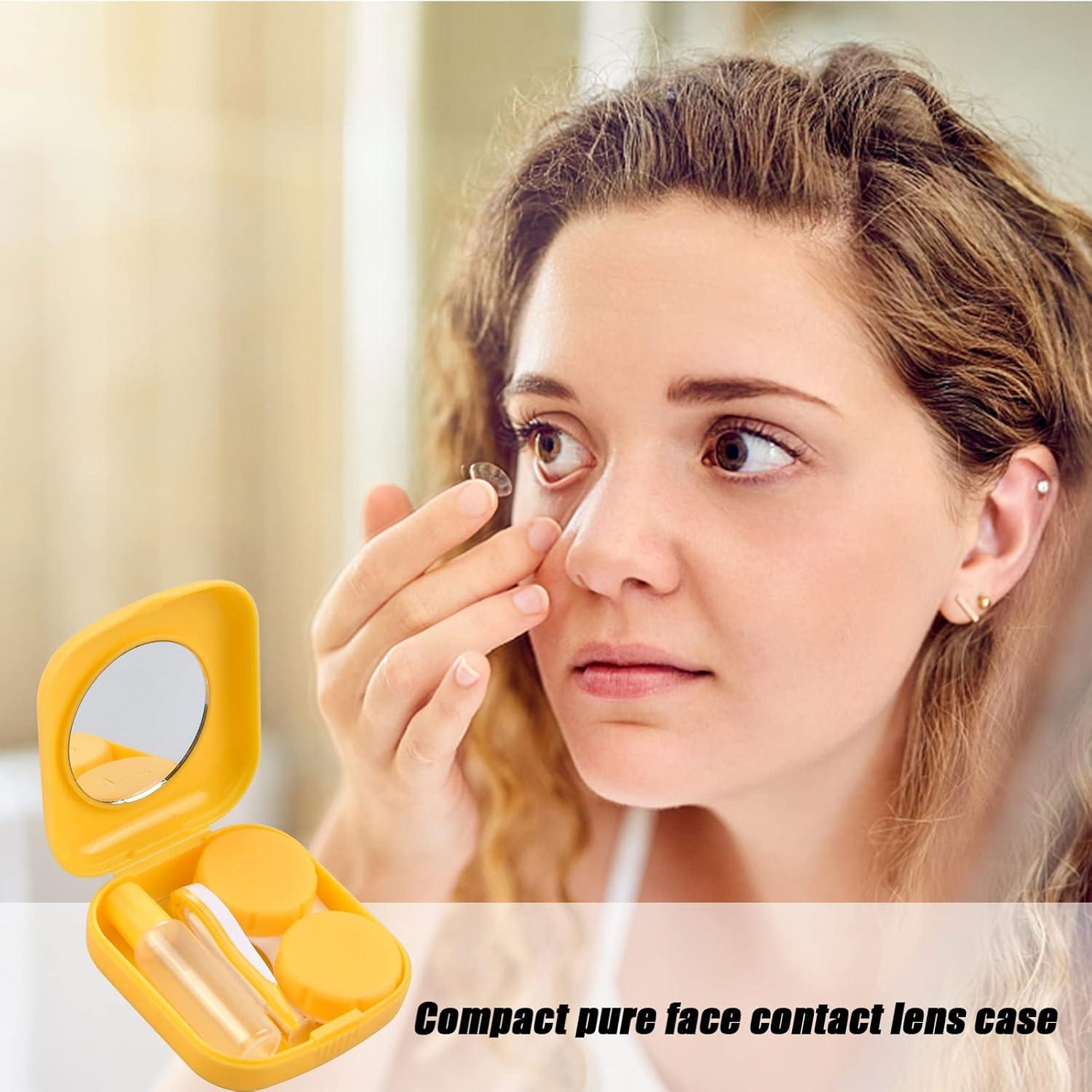 Jinlaili 6-Piece Contact Lens Container Set | Portable Travel Case with ...