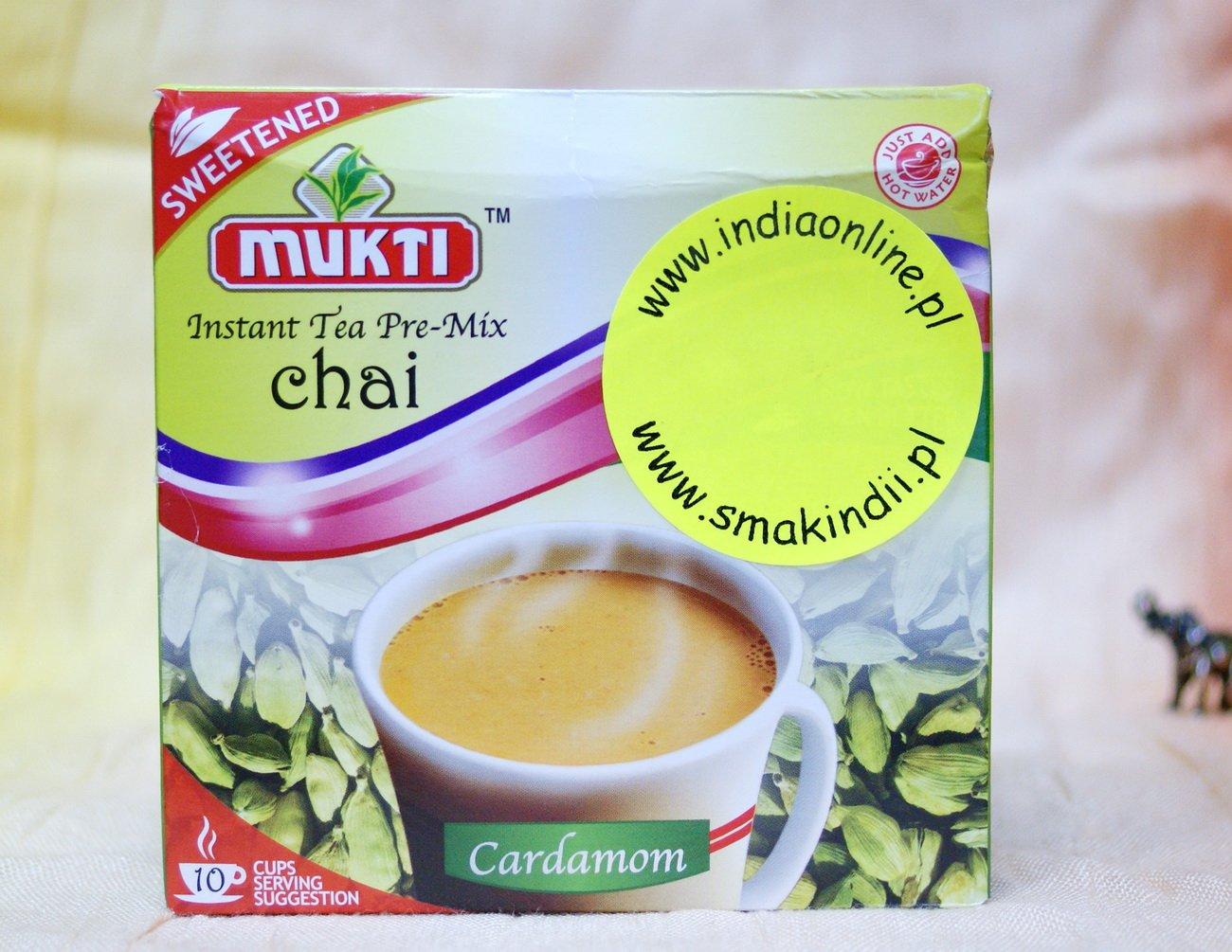 Mukti Instant Tea Pre Mix Chai Cardamom (Elachi) Sweetened 10 Sachets ...