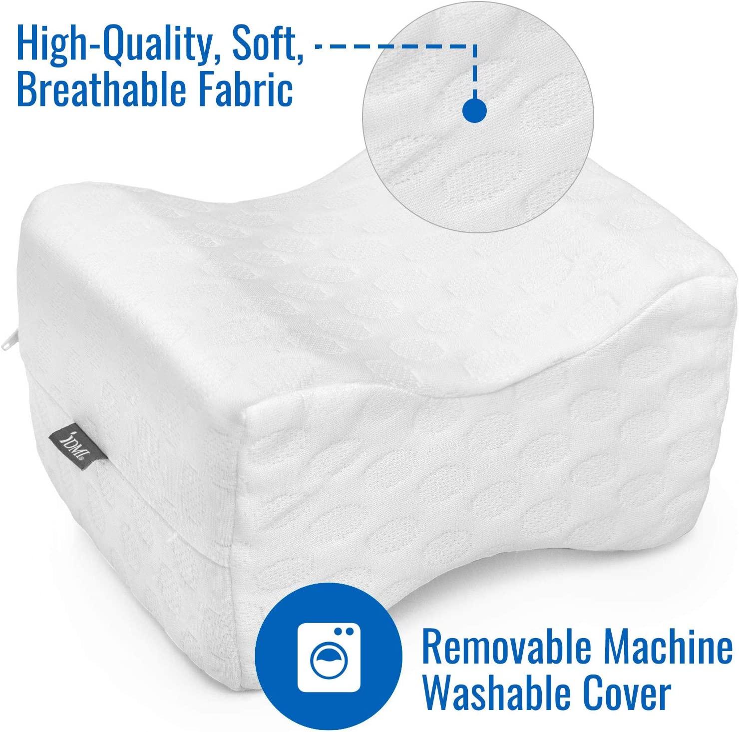 DMI Contoured Memory Foam Knee Wedge Pillow for Sleeping - Sciatica ...