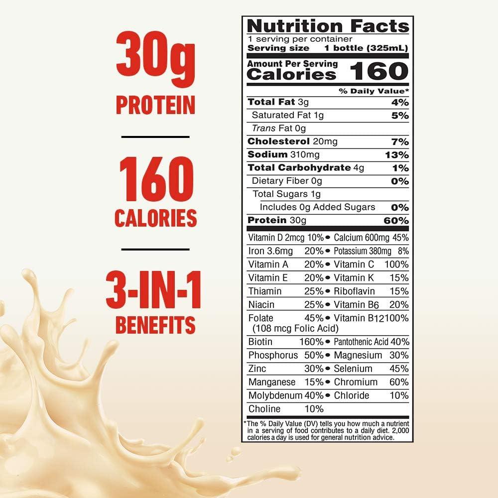 Boost Max Protein Drink Very Vanilla 11 fl oz Bottle 12 Pack - Men's ...