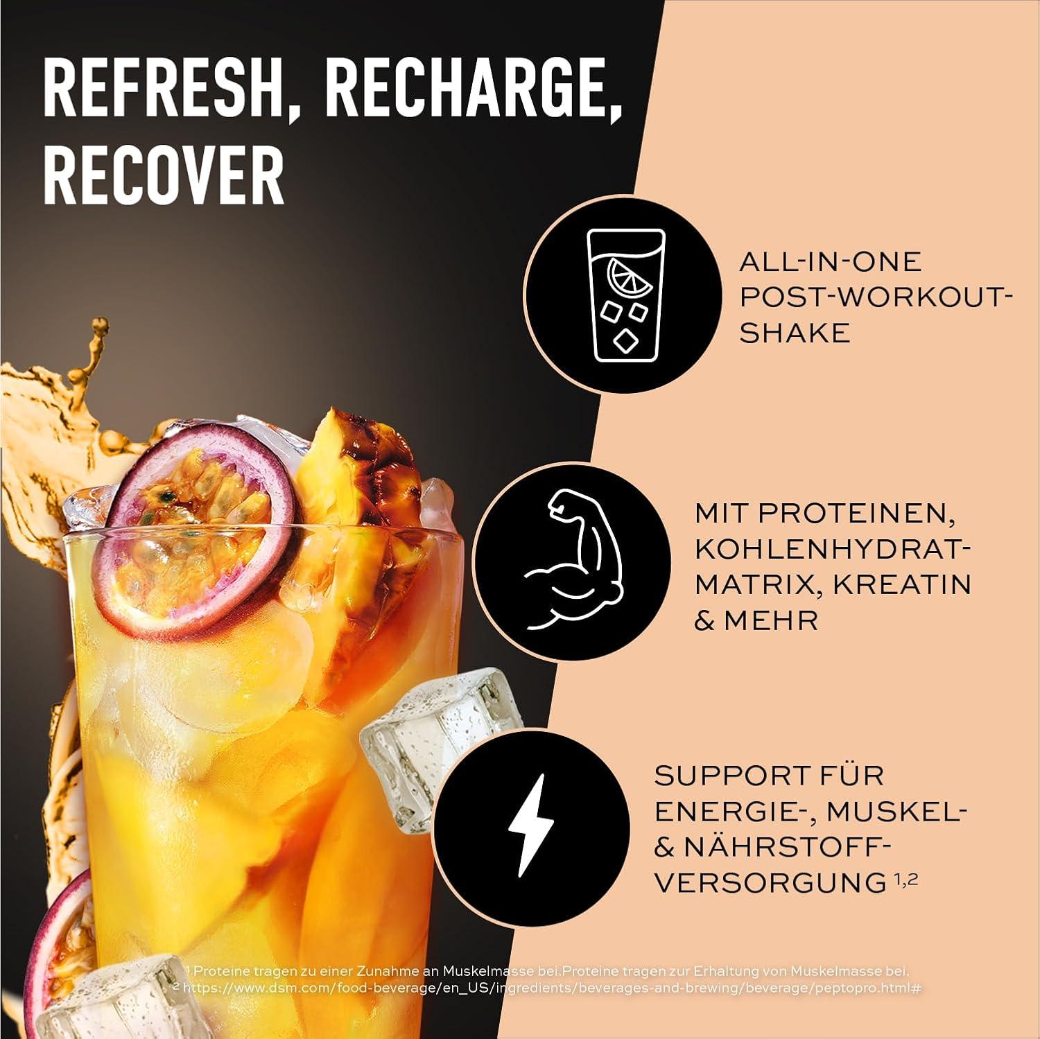 ESN Recharge Tropical Punch 1000g Ultimate Post Workout Drink with ...