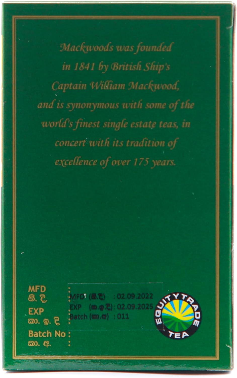 MACKWOODS LEMON FLAVOURED SINGLE ESTATE BLACK TEA IN 25 ENVELOPED TEA ...