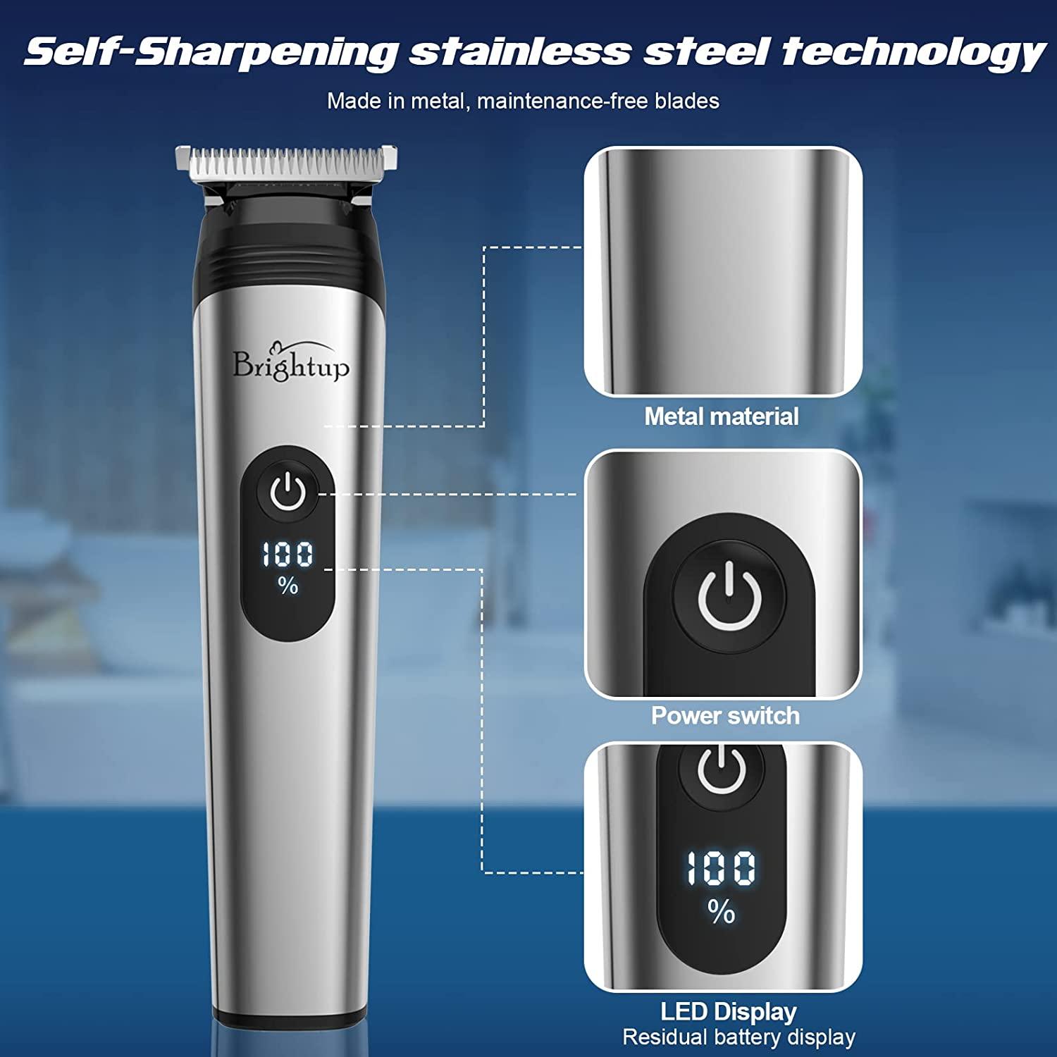 Brightup Beard Trimmer for Men - 22 Piece Grooming Kit with Hair ...