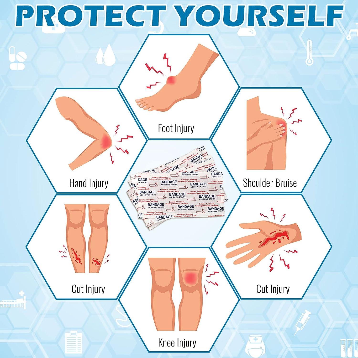 Large Flexible Fabric Bandages 2x4 Inch (100 Pcs) | Latex Free Adhesive ...