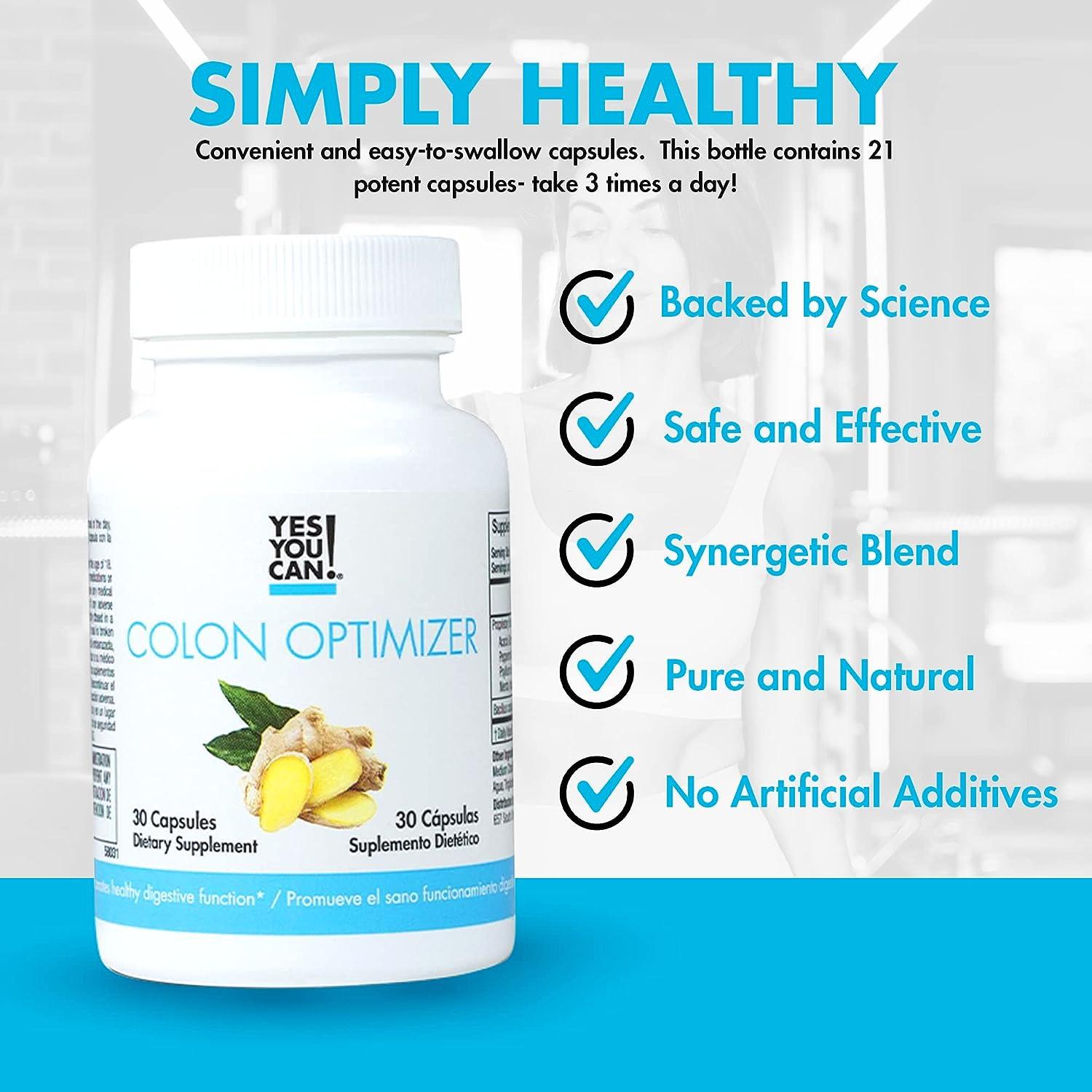 Yes You Can! Probiotics Colon Optimizer - Organic Gut Health Supplement ...