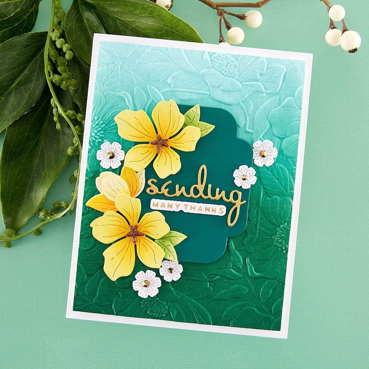 Spellbinders Four Petal Floral 3D Embossing Folder - Clear | Shop Now