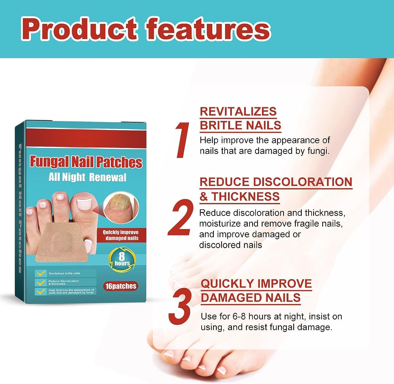 Fungal Nail Renewal Patches - 16 Nighttime Toe Nail Patches for Safe ...