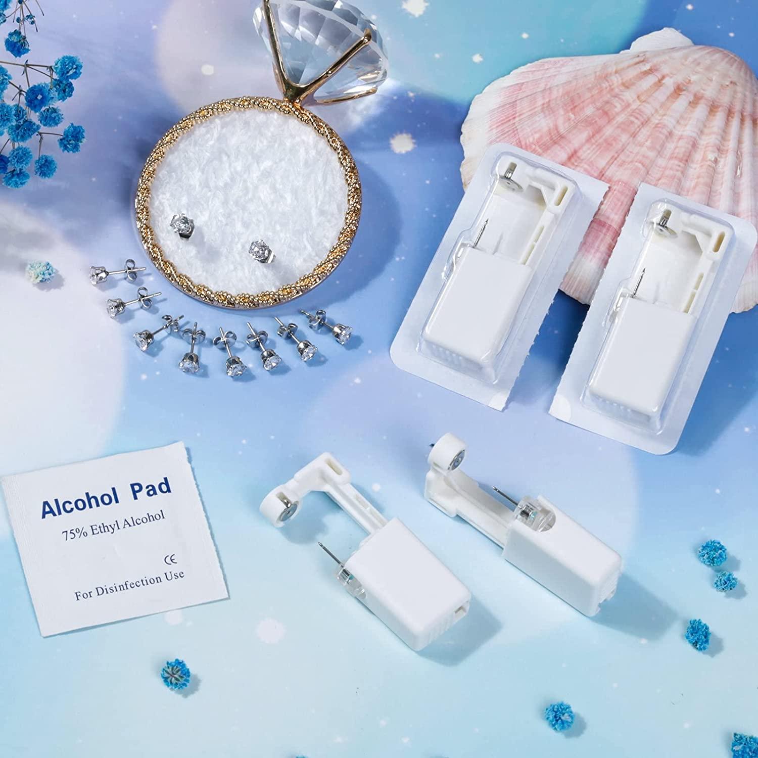 10 Pack Disposable Self Ear Piercing Kit- Evatage Home Piercing Gun ...