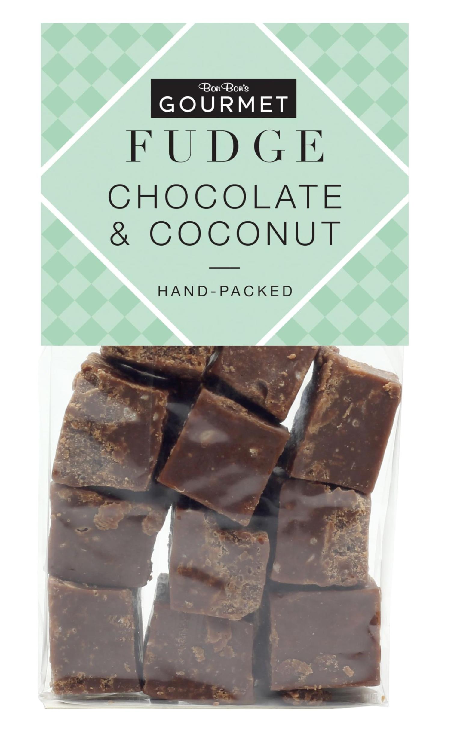 Bon Bon's Gourmet - Chocolate & Coconut Fudge Bag Handmade British ...