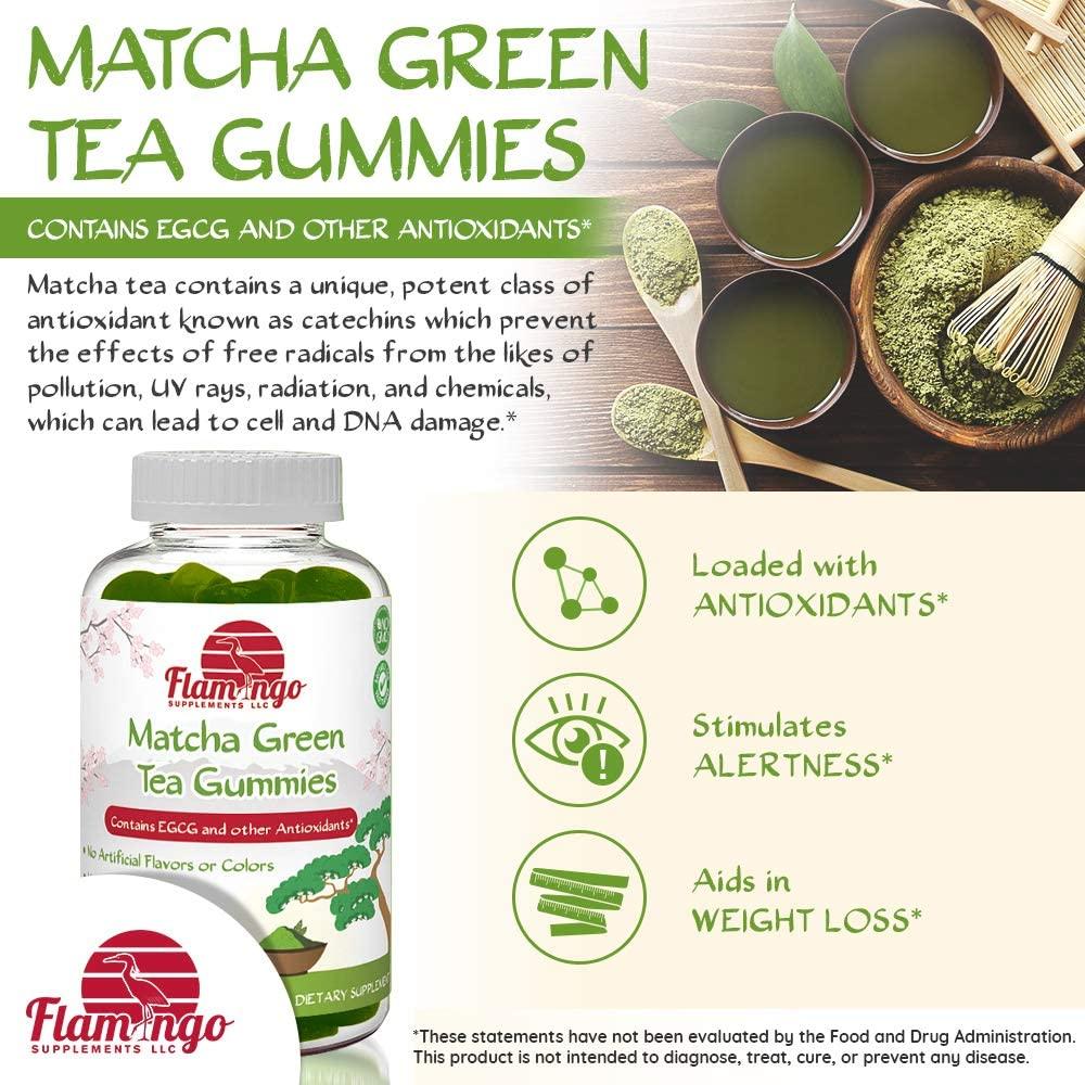 Matcha Green Tea Extract Gummy Vitamins with EGCG - Energy & Metabolism ...