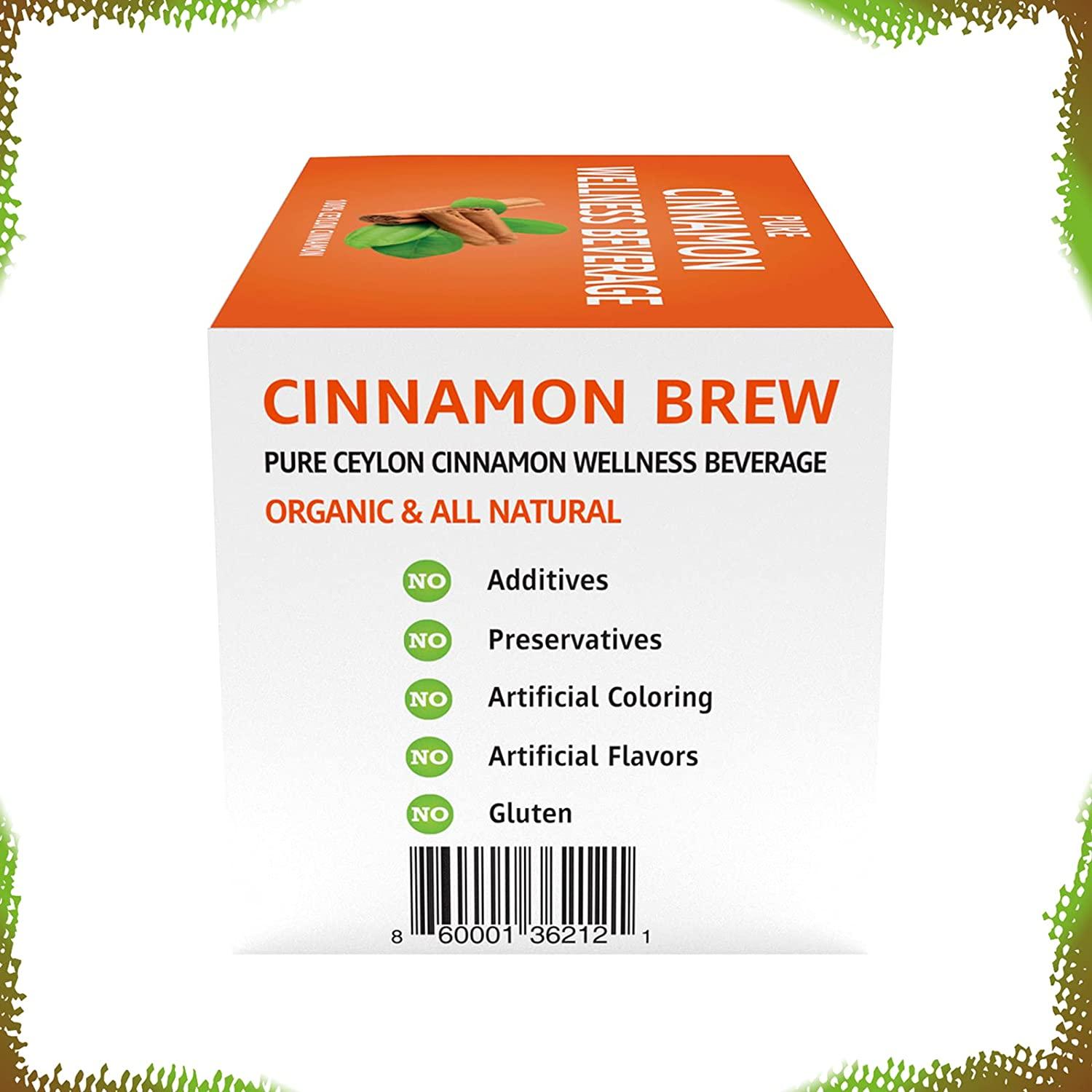Organic Ceylon Cinnamon Tea Brew - 40 Sachets (2 Pack) | Pure Ceylon ...