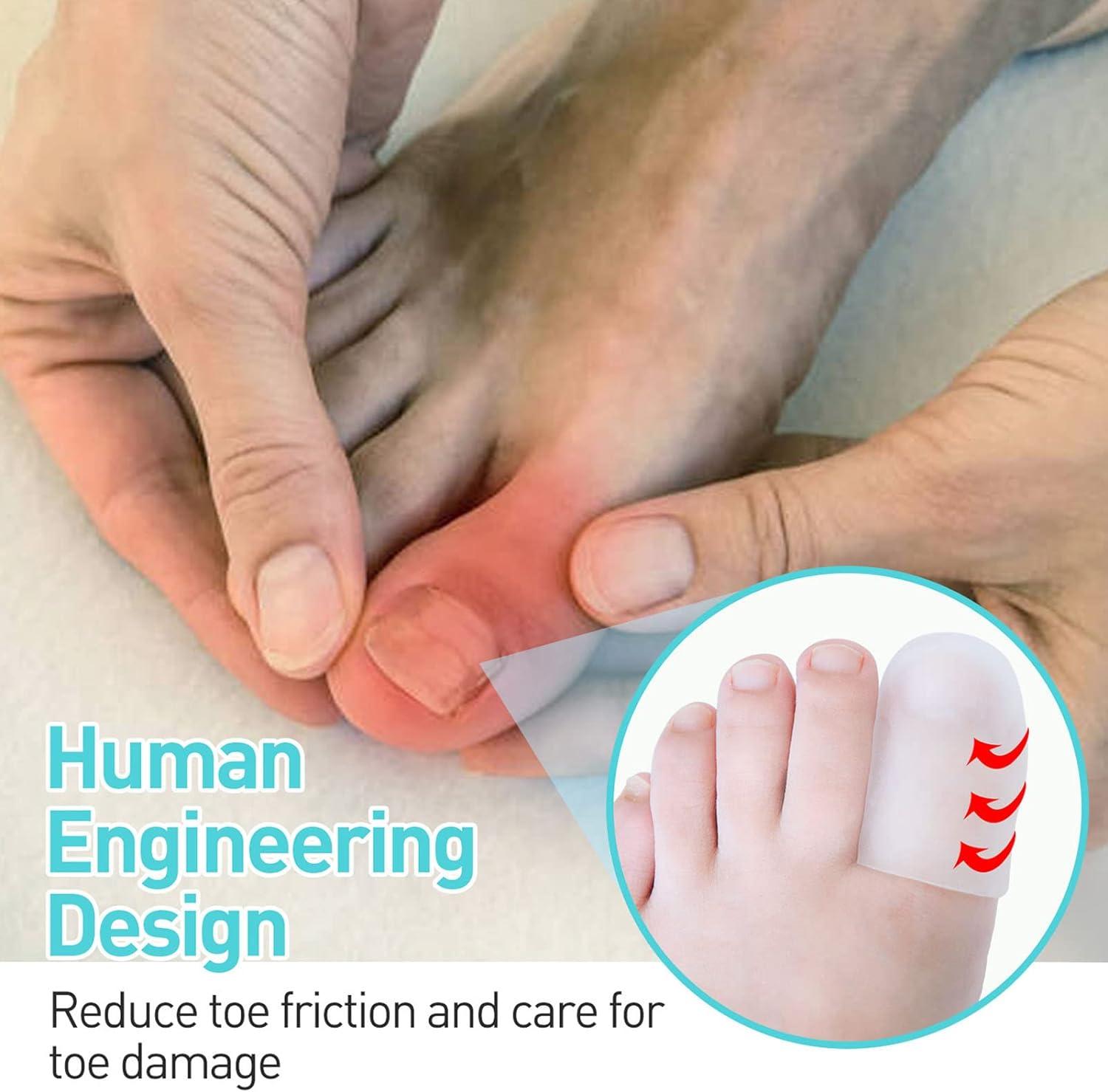 Silicone Toe Guards - Cut-to-Fit Toe Protectors for Men - Reduce ...