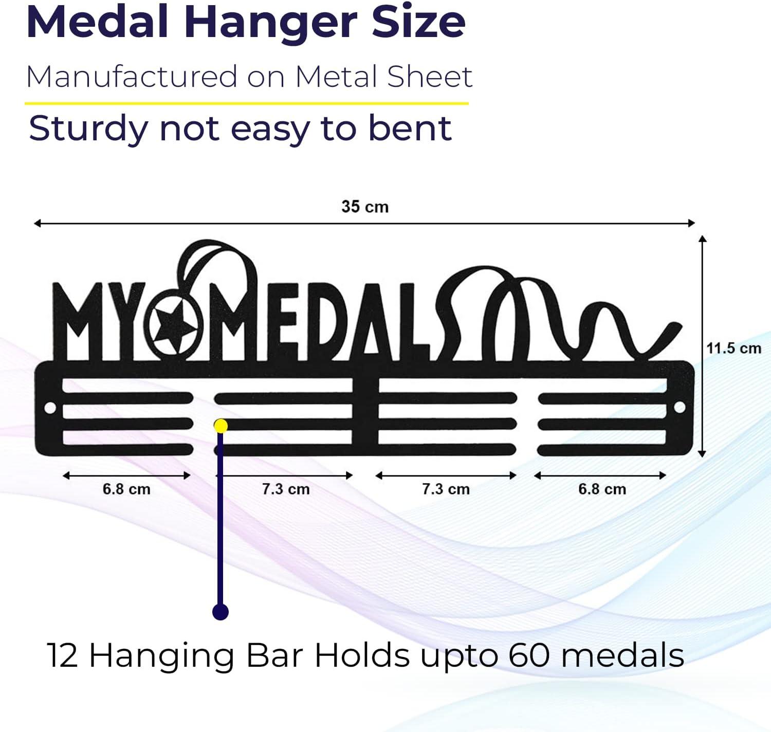 Sehaz Artworks Black Medal Hanger Display - Holds up to 40 Medals ...