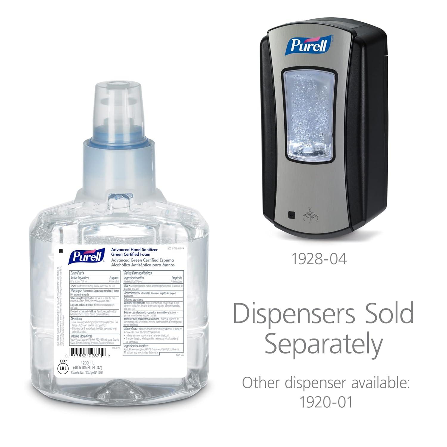 PURELL LTX-12 EcoLogo Certified Fragrance-Free Hand Sanitizer Foam ...