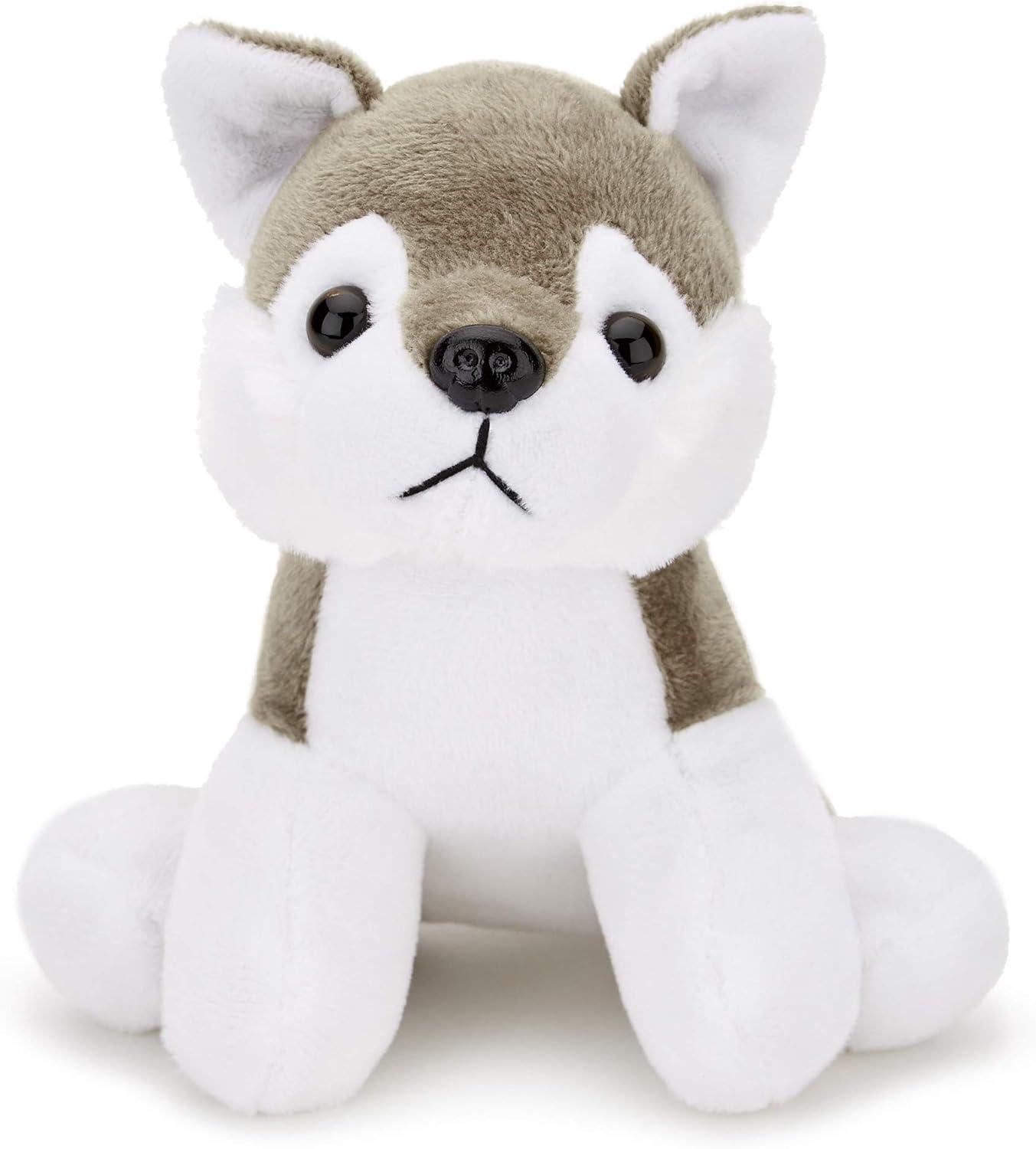 Zappi Co Children's Soft Cuddly Plush Toy Animal - Wolf - 12-15cm ...