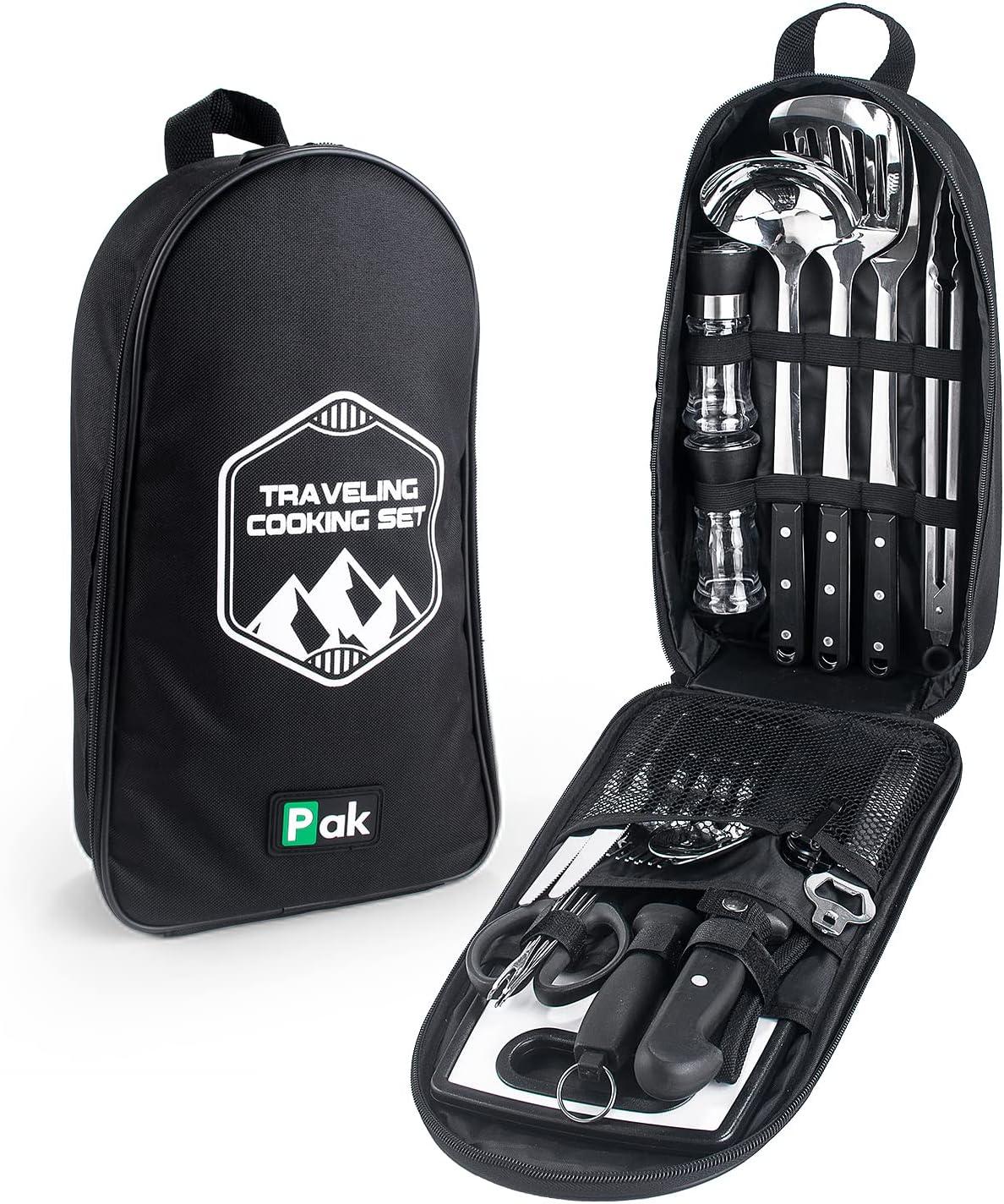 PAK Camping Cookware Set - Complete Camp Kitchen Utensils & Cooking ...