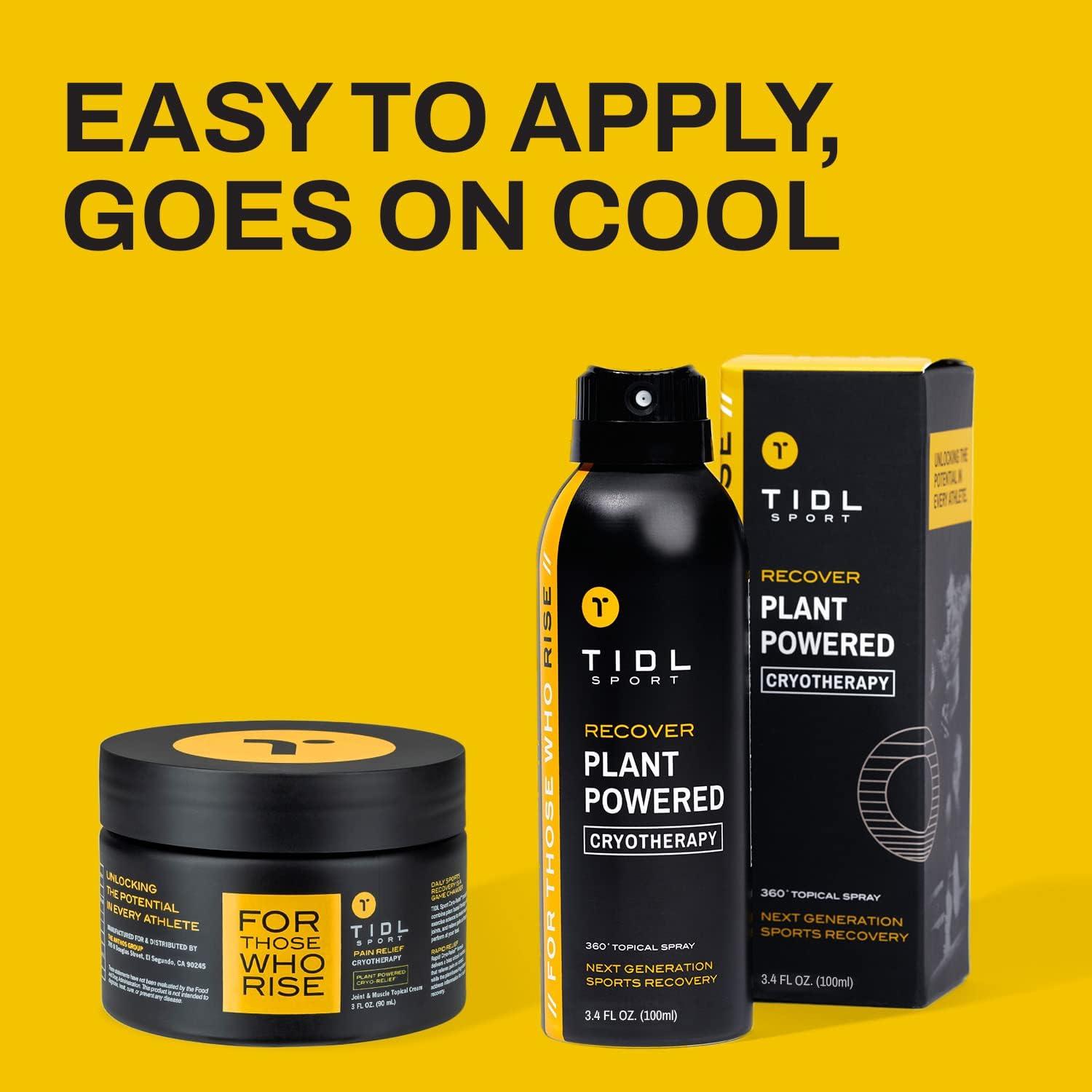TIDL Plant Powered Cryotherapy Spray & Cream Set for Post-Workout Recovery | Buy Now with ...