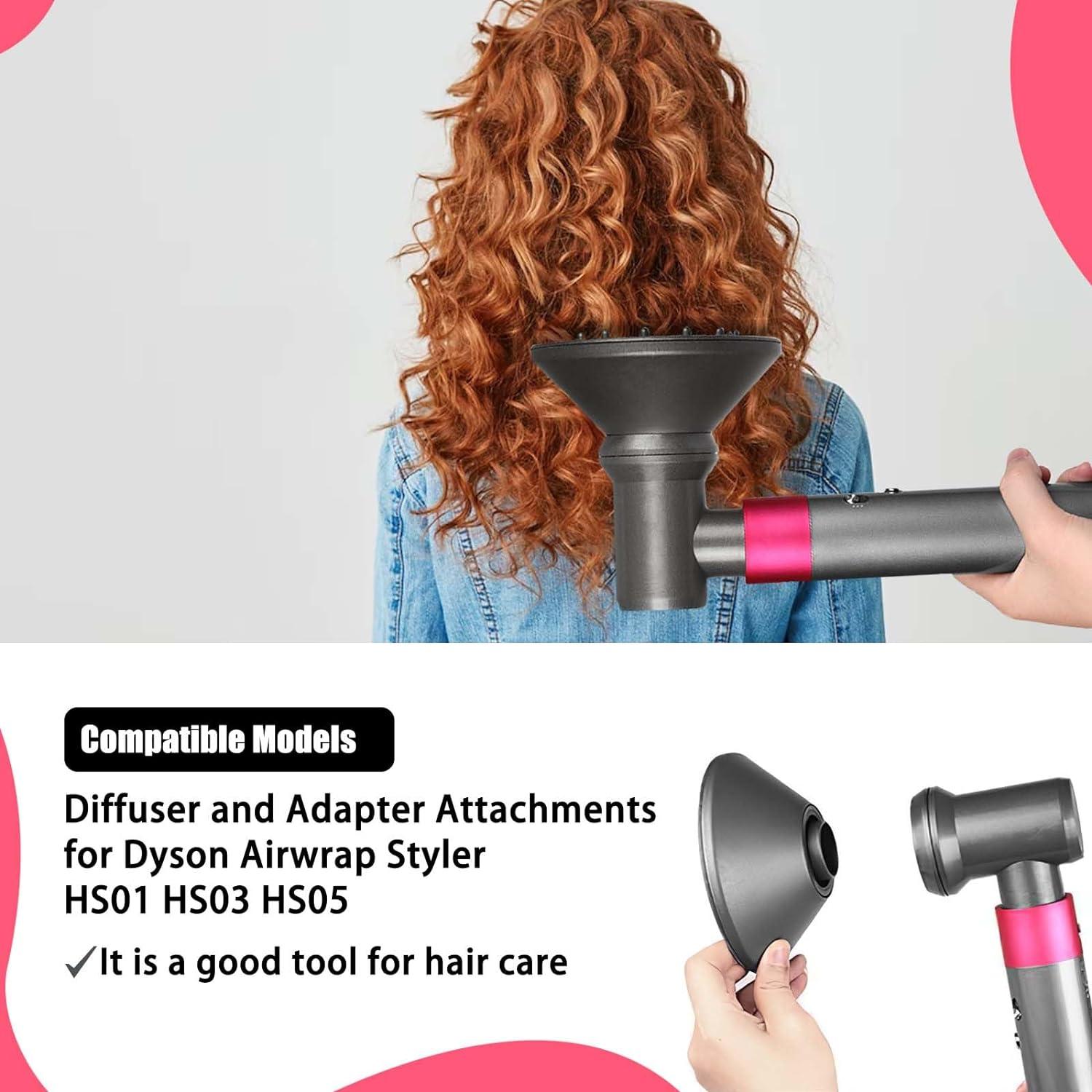 DianSung Diffuser and Adapter Attachments for Dyson Airwrap Styler - Hair Dryer Replacement ...