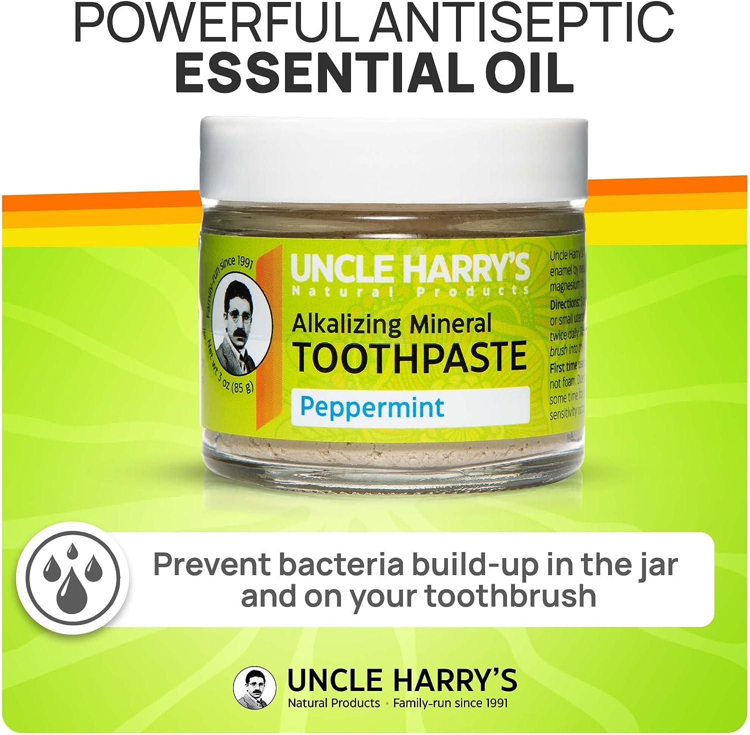 Uncle Harry's Peppermint Remineralizing Toothpaste | Vegan & Fluoride ...
