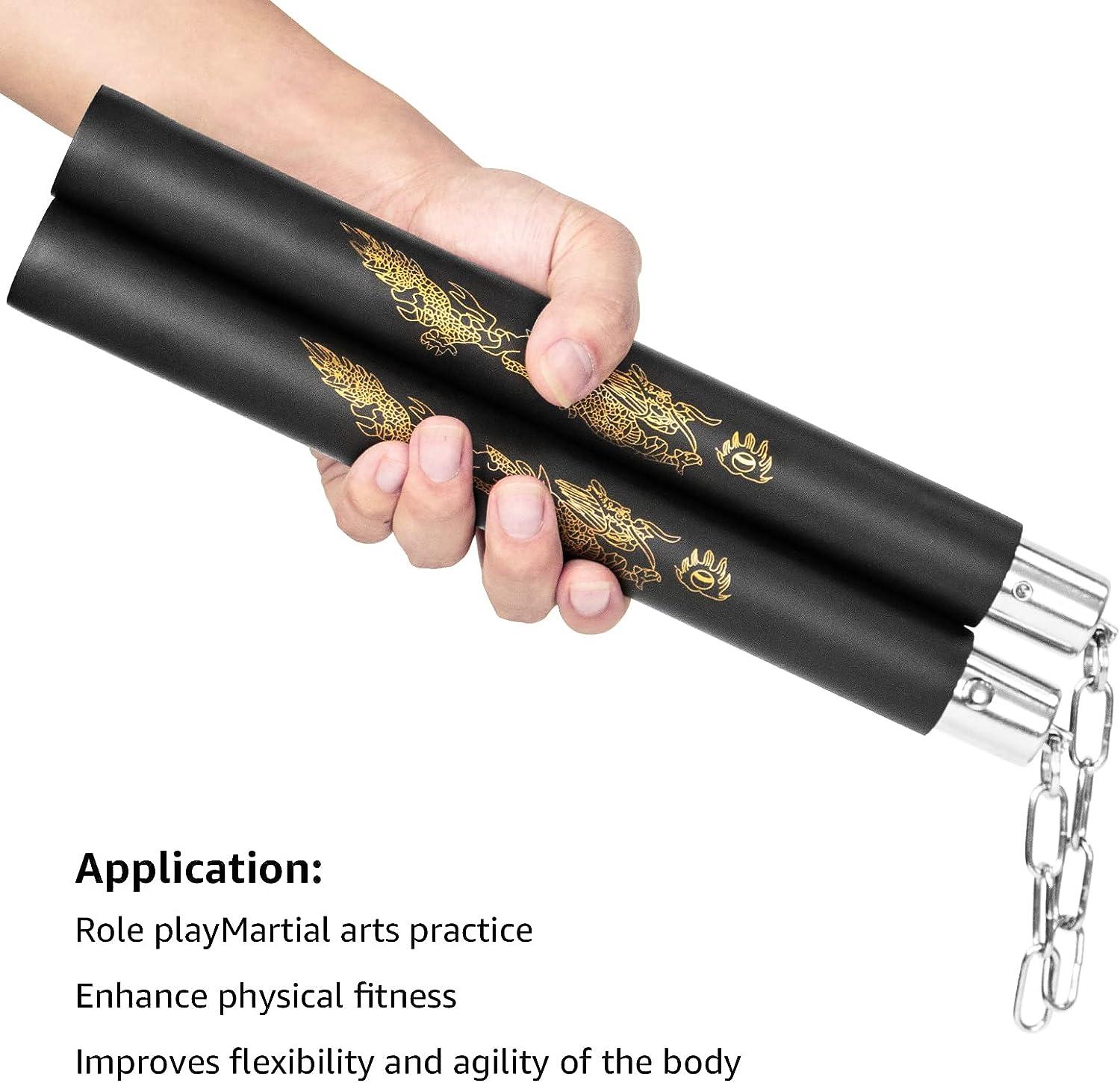 Zalani Safe Foam Rubber Training Nunchucks - Black & Red