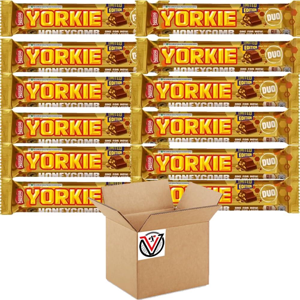Yorkiee Honeycomb Milk Chocolate DUO Bar 66g - Honeycomb flavour chunky ...