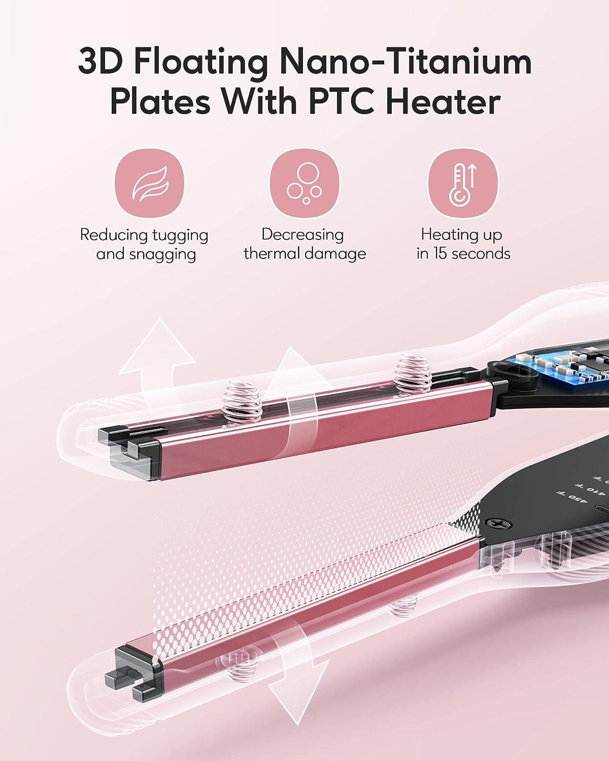 Wavytalk 3/10 Mini Flat Iron - Ideal for Short Hair, Pixie Cuts, Bangs ...