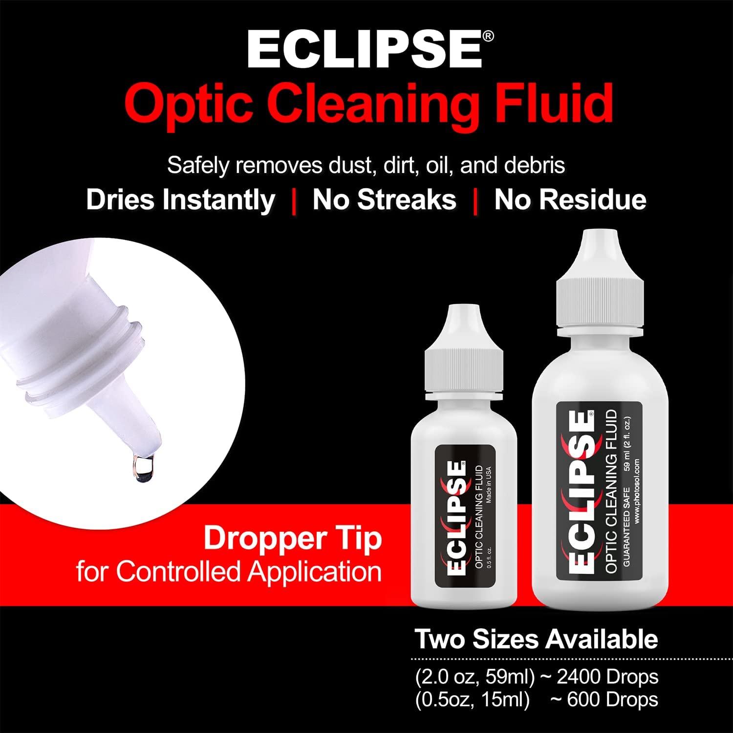 Eclipse Optic Cleaning Solution 15ml - Camera Lens and Sensor Cleaner Fluid - Compatible with ...