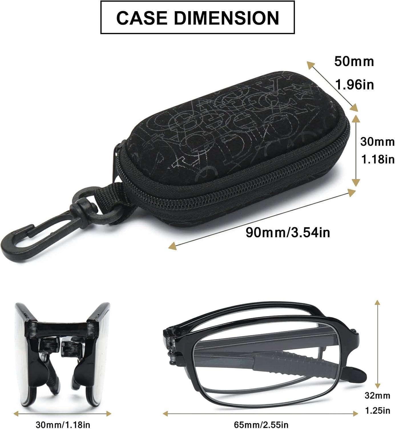 Buy Vevesmundo Foldable Reading Glasses for Men & Women - Compact ...