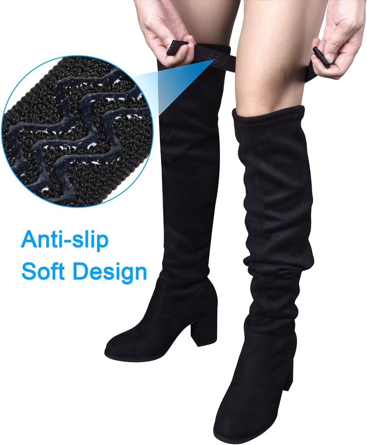 Wisdompro Knee Boot Straps - Adjustable Elastic Belt (1 Pair) with 12 ...