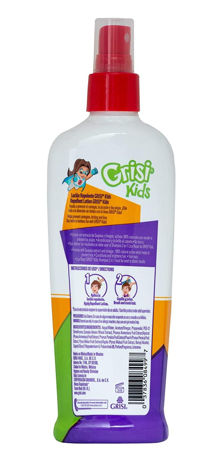Grisi Kids Lice Repel Lotion - Quassia Extract & Vinegar Formula - 2 ...
