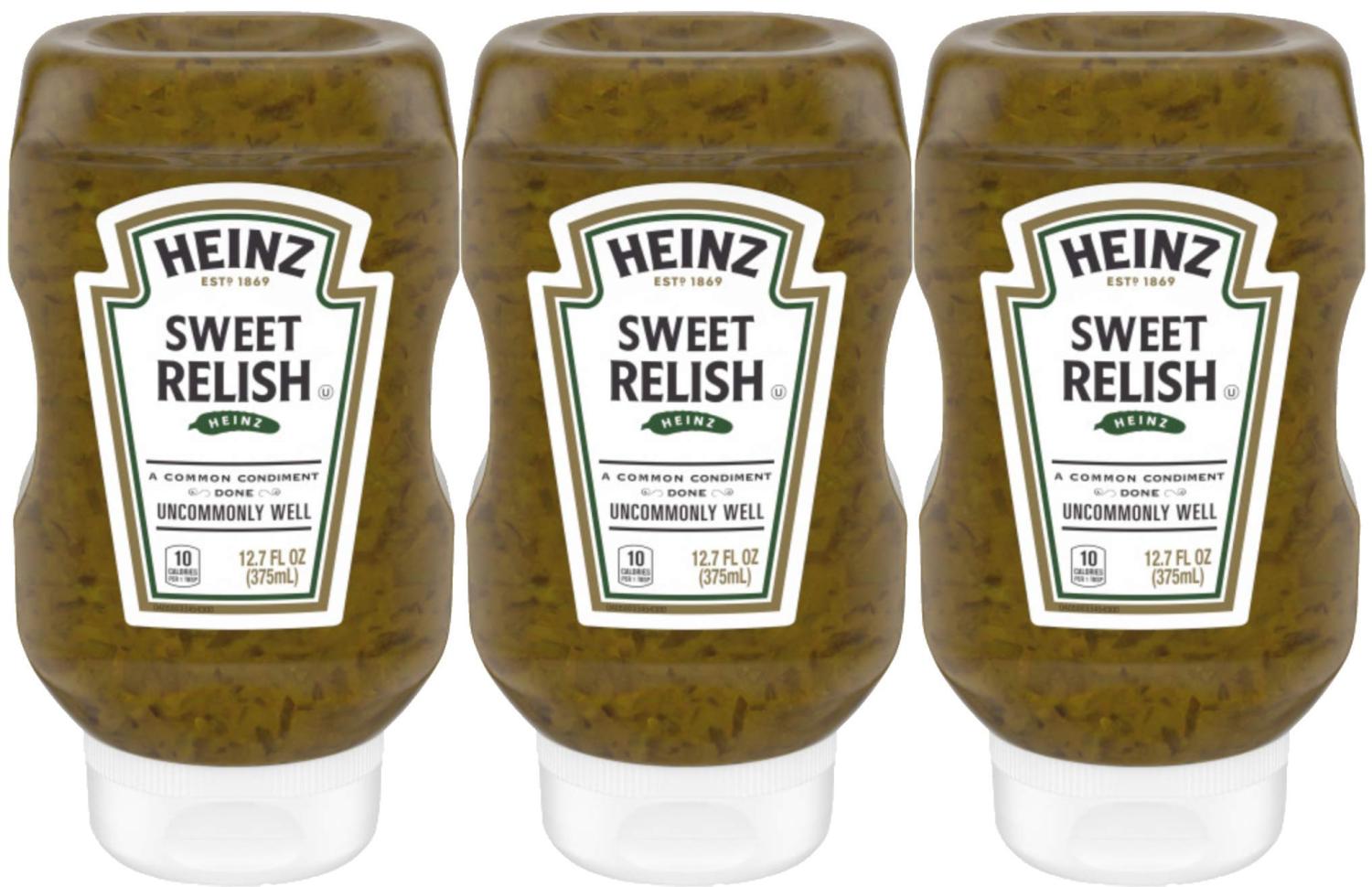 Heinz Sweet Relish 12.7 oz Bottle - Pack of 3 | Condiment for Hot Dogs ...