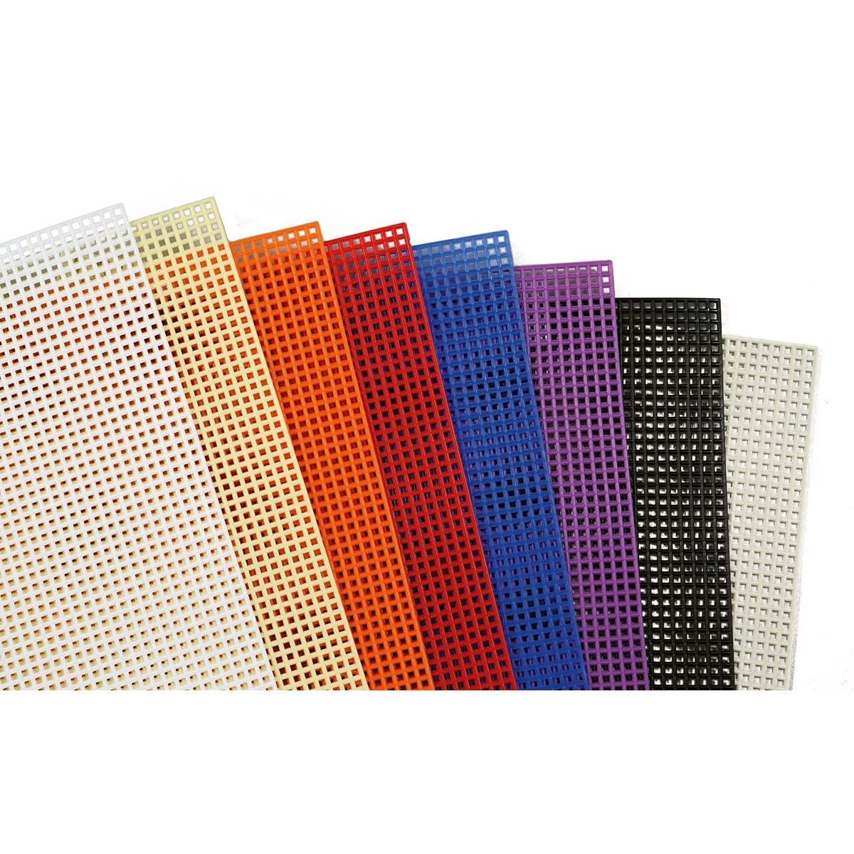 Herrschners 7 Mesh Plastic Canvas Assorted Colors - Pack of 10 | Buy ...