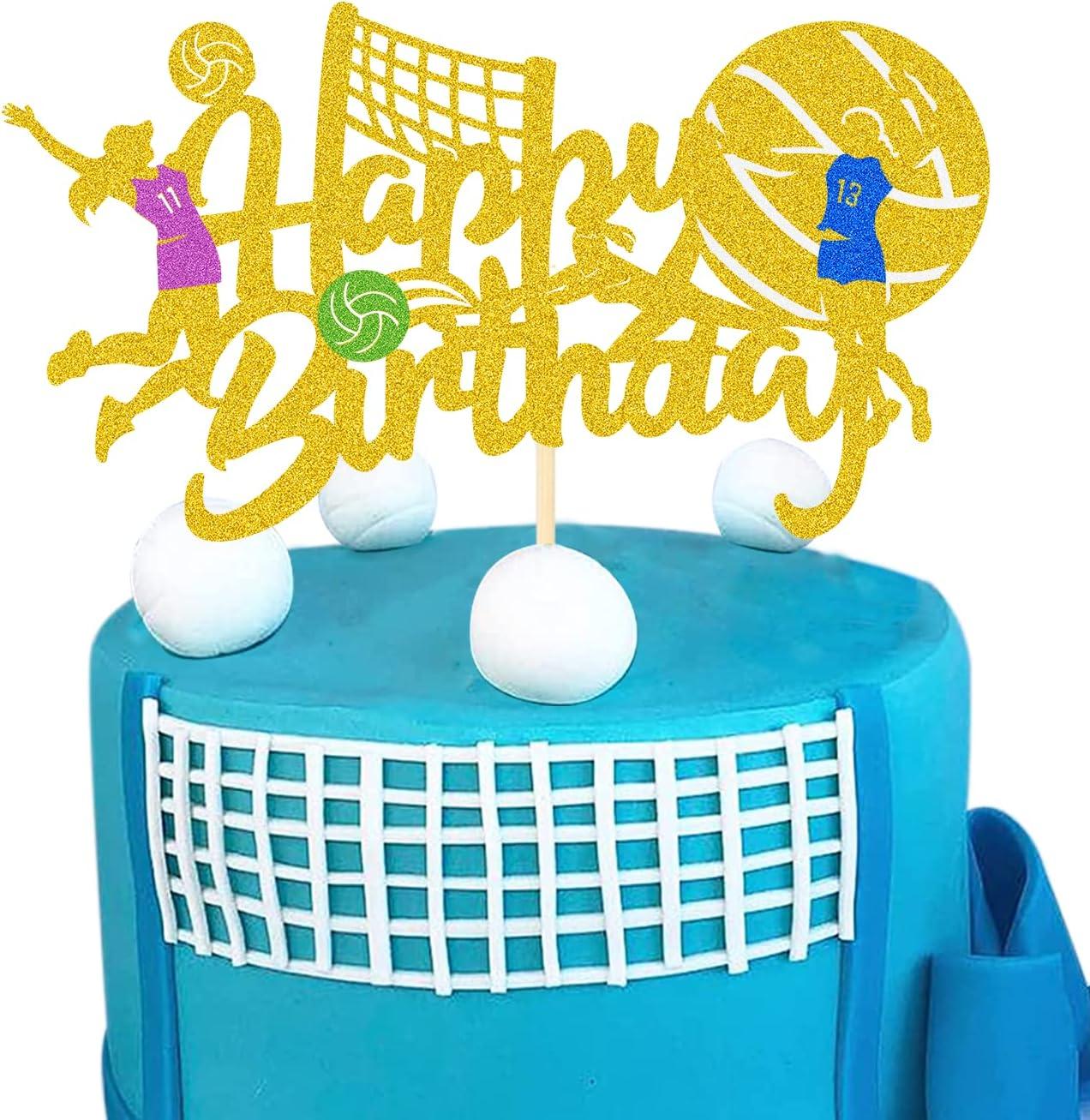 WishFirst Volleyball Cake Topper Girls Volleyball Player Cake ...