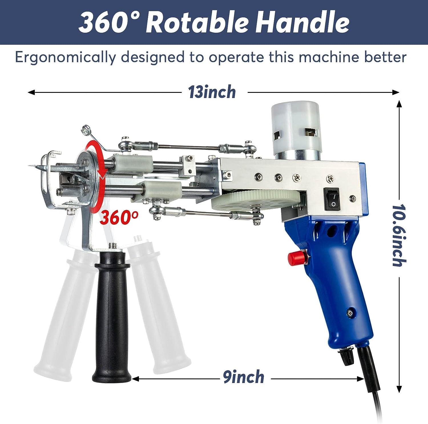 Suteck Tufting Gun 2 in 1 Electric Rug Weaving Machine Kit with 12 ...