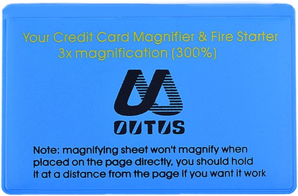Outus 4 Pack Plastic Reading Magnifier Lens Credit Card Size Magnifier ...
