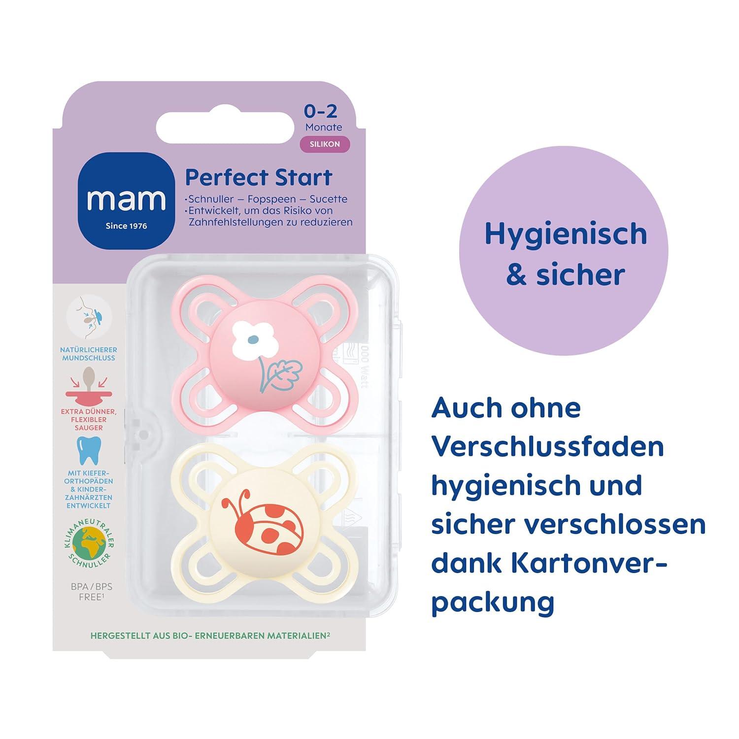 Buy MAM Perfect Start Pacifiers Set - Eco-Friendly Tooth-Friendly Baby ...