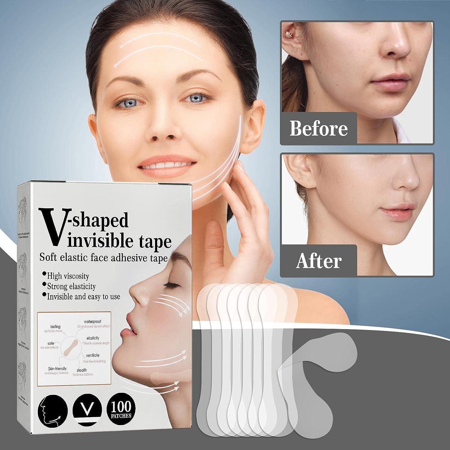 Invisible Face Lift Tape - 100 Strips for Instant V Shape Lift | Skin ...