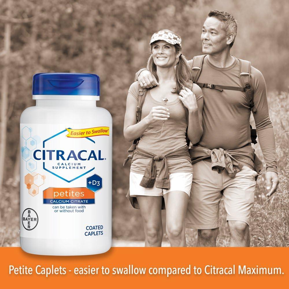 Citracal Petites Calcium Citrate & Vitamin D3 | 400mg Calcium, 500 IU ...
