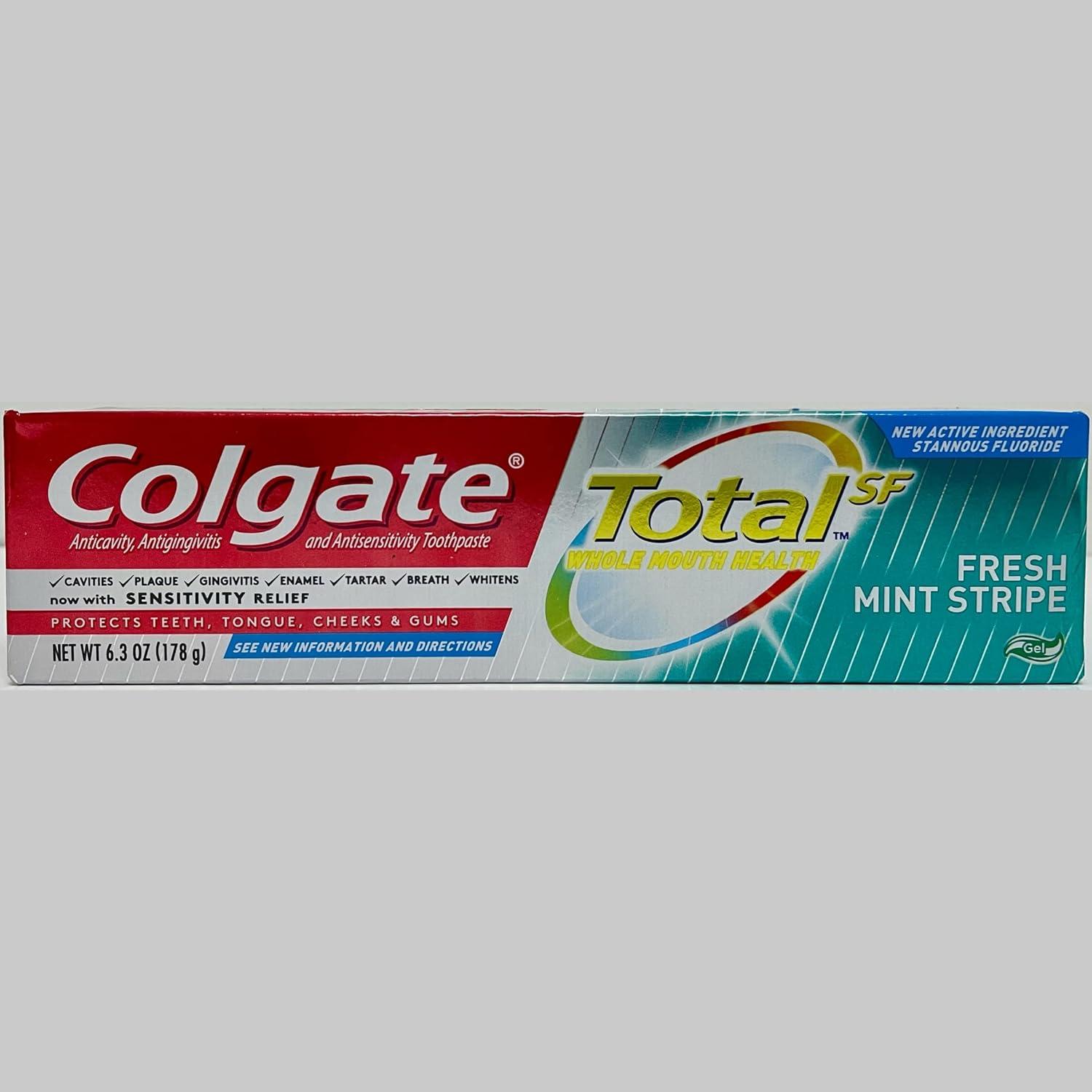 Colgate Total Fresh Mint Stripe Toothpaste 6 oz - Pack of 2 | Buy Now ...