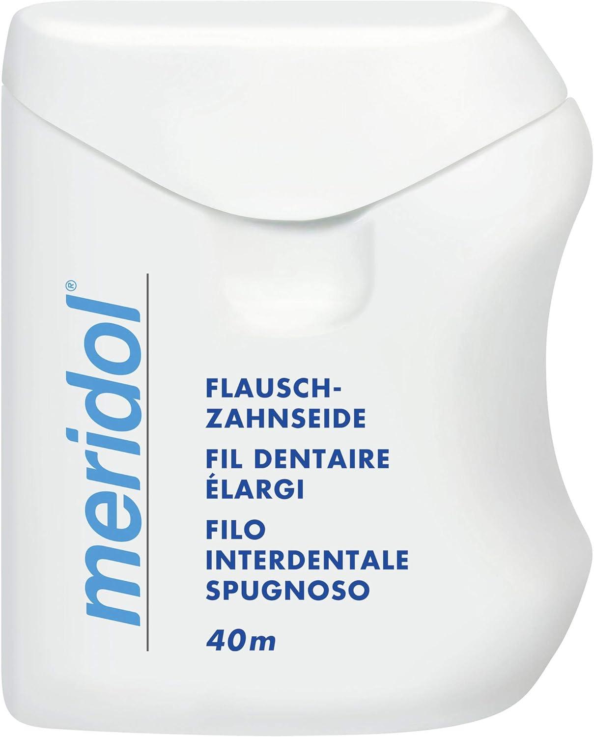 Meridol Fluffy Tooth Silk - 40m Gentle Mint Dental Floss (2 Pack ...