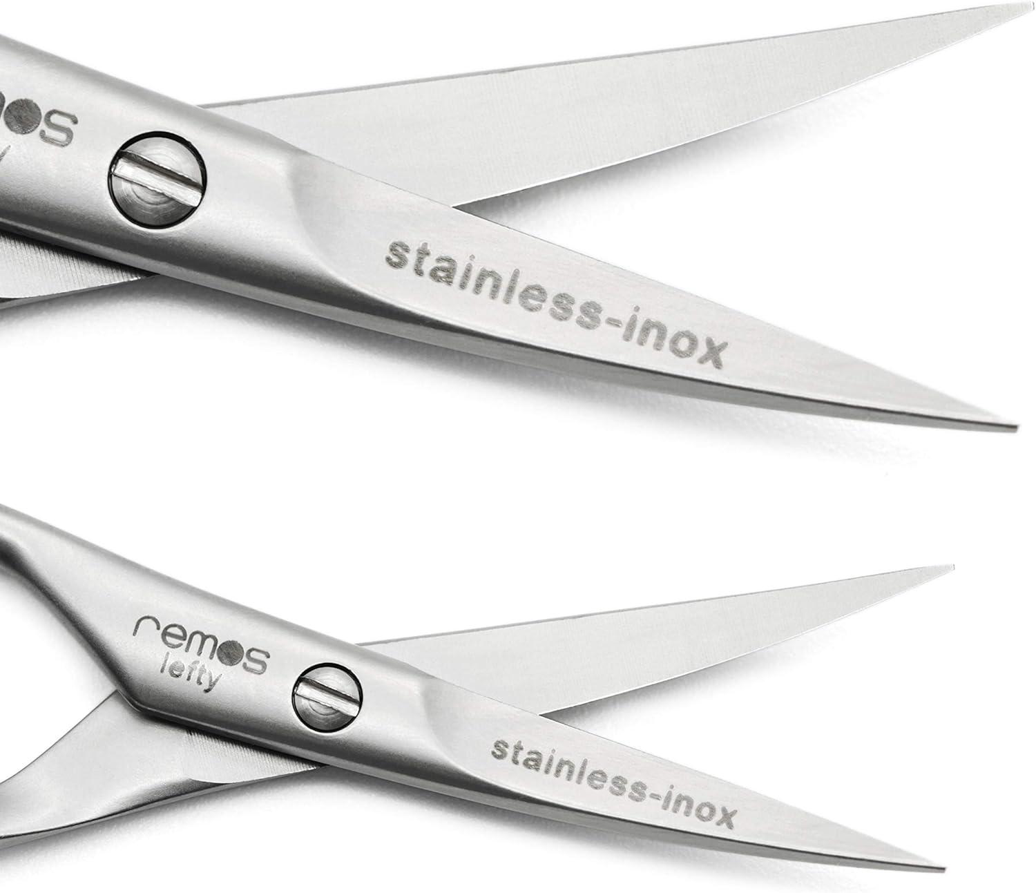 REMOS Left-Handed Nail & Cuticle Scissors - 9.5cm Stainless Steel INOX ...