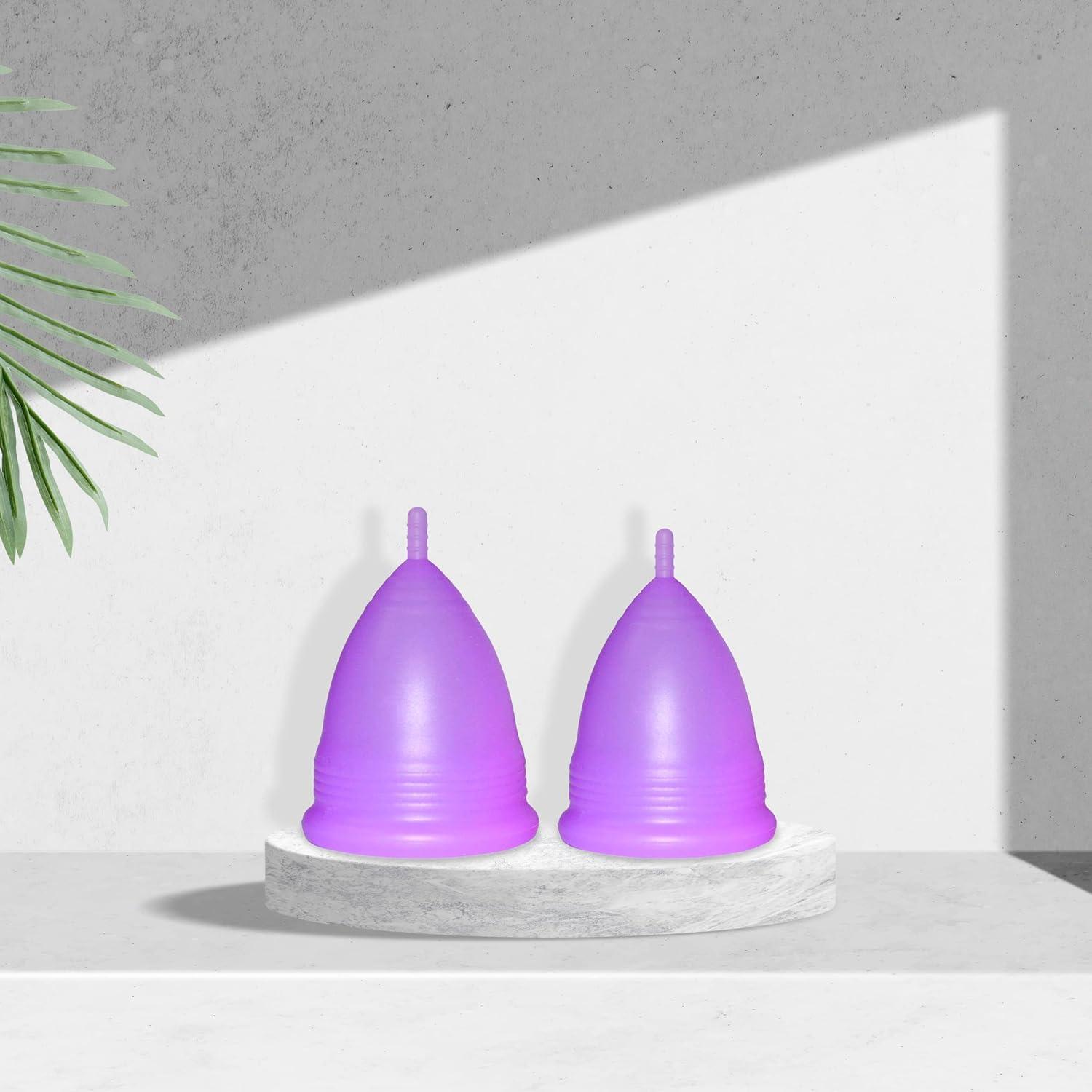Buy Menstrual Cup for Normal & Heavy Bleeding - Medical Silicone | 2 ...